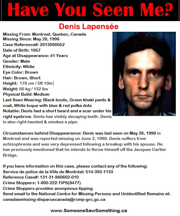 Have You Seen Denis Lapensée? – Someone Saw Something