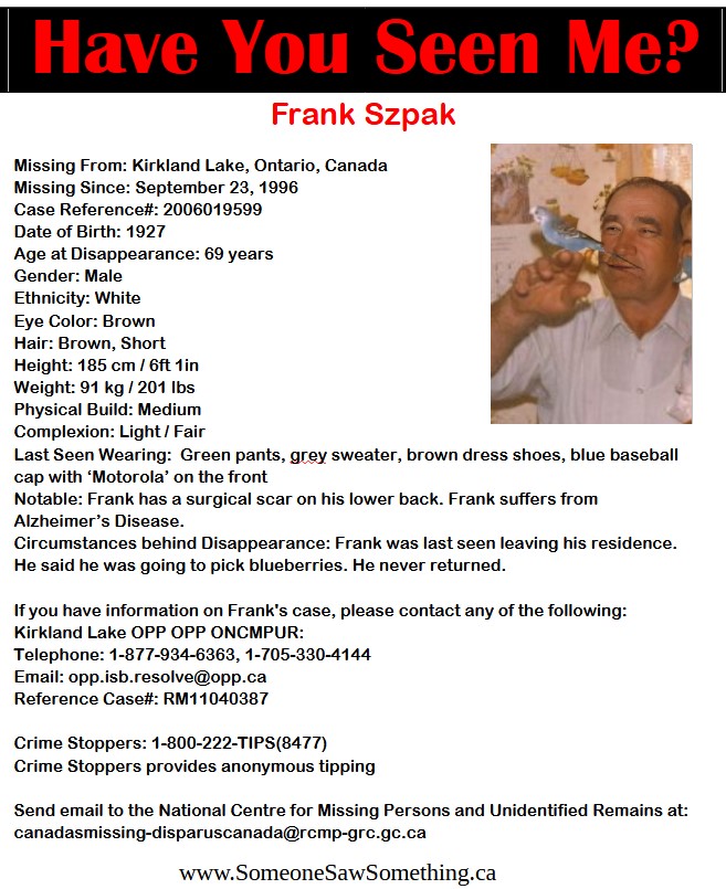 Have You Seen Frank Szpak? – Someone Saw Something