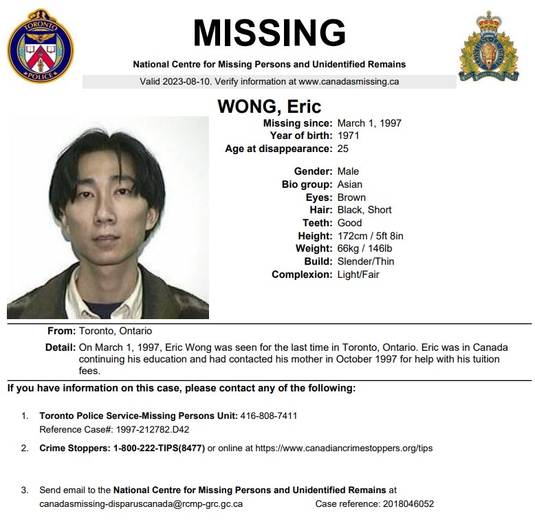 Have You Seen Eric Wong? – Someone Saw Something